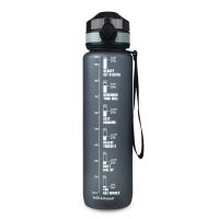 China Food Grade Flip Top Lid Gym Plastic 1l Water Bottles Gradient Color for sale