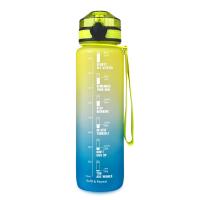 China Food Grade Flip Top Lid Gym Plastic 1l Water Bottles Gradient Color for sale