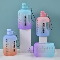 China Time Marker Water Drink Reminding Popular Design Sport Plastic Bottle 2liter for sale