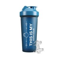China Protein Shaker Premium Gym Bottle Stainless Steel Mixer Ball Included Anti Leak Screw Top Lid for sale