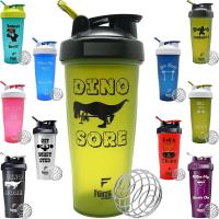 China Custom Logo Wholesale 600ml Large Sports Fitness Plastic Shaker Bottles for sale