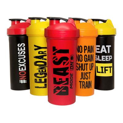 China Hot Sale Custom Logo Dishwasher Safe Fitness Plastic Protein Shaker Bottles for sale