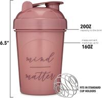 China 400ml Motivational Quotes Gym Shaker Bottle Cup With Wire Ball for sale