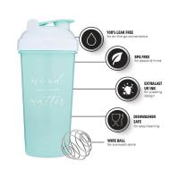 China 28-Ounce BPA Free Gym Shaker Bottle With Wire Ball for sale