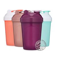 China Dishwasher Safe Custom Logo Fitness Plastic Shaker Bottles 20 OZ 400ml Bpa Free for sale