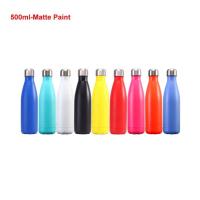 China Vacuum Insulated Powder Coated Water Bottles Stainless Steel for sale