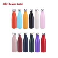 China Vacuum Insulated Powder Coated Water Bottles Stainless Steel for sale