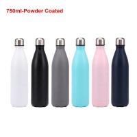 China Vacuum Insulated Powder Coated Water Bottles Stainless Steel for sale