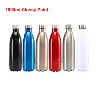 China Vacuum Insulated Powder Coated Water Bottles Stainless Steel for sale