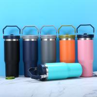 China 30oz Stanley Similar Type Car Travel Tumbler With Handle Stainless Steel 304 Material for sale
