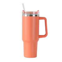China 40oz Large Capacity Insulated Tumbler With Straw Lid And Car Cup Holder for sale