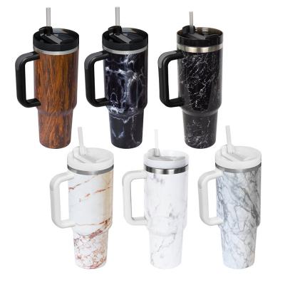 China 40oz Large Capacity Insulated Tumbler With Straw Lid And Car Cup Holder for sale