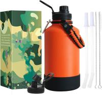 China 64 Oz Double Wall Vacuum Insulated Stainless Steel Water Bottle Wide Mouth With Lid for sale