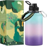 China 64 Oz Double Wall Vacuum Insulated Stainless Steel Water Bottle Wide Mouth With Lid for sale
