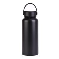 China Portable 1L Stainless Steel Double Wall Insulated Vacuum Flask Matte Rubber for sale