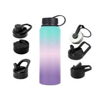 China Custom Logo Wide Mouth Vacuum Insulated Water Bottles Bpa Free for sale