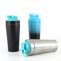 China Insulation Protein Shaker Stainless Steel Drink Bottles Gradient Powder Coating for sale