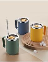 China 450ml Insulated Travel Mugs Stainless Steel Double Wall With Water Leakage Prove Lid for sale