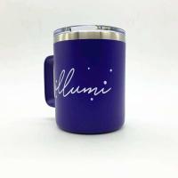 China Double Wall 12oz Stainless Steel Insulated Coffee Mug With Handle / Sliding Lid for sale