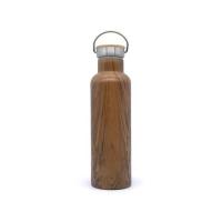 China Double Wall 750ml Stainless Steel Sport Water Bottle With Bamboo Lid for sale