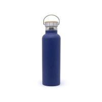 China Double Wall 750ml Stainless Steel Sport Water Bottle With Bamboo Lid for sale