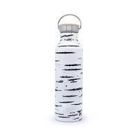 China Double Wall 750ml Stainless Steel Sport Water Bottle With Bamboo Lid for sale