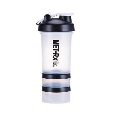 China Protein Powder Shaker Bottle With Pill Organizer And Storage 500ml for sale
