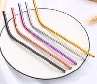 China Reusable Stainless Steel Water Bottle Accessories Metal Drinking Straws for sale