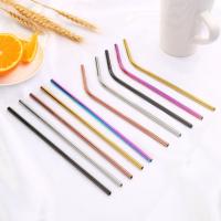 China Reusable Stainless Steel Water Bottle Accessories Metal Drinking Straws for sale