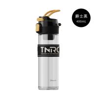 China 400ml Double Wall Large Glass Water Bottle Tea Infuser Insulated Bottle for sale