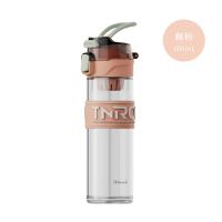 China 400ml Double Wall Large Glass Water Bottle Tea Infuser Insulated Bottle for sale