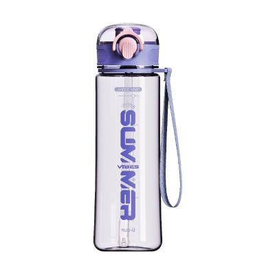 China Customized 16oz 500ML Tritan Plastic Sport Bottles with Straw BPA Free for sale