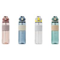 China 550ml Team Hygiene Personalised Sports Drink Bottles With Straw Carry Strap for sale