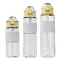 China 550ml Team Hygiene Personalised Sports Drink Bottles With Straw Carry Strap for sale