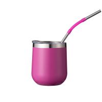 China Food Grade Insulated Travel Hot And Cold Tumblers With Metal Straw 300ml for sale