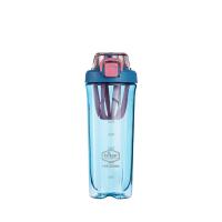 China 700ml Large Leakproof Plastic Sports Team Water Bottles Fruit Infuser With Straw for sale