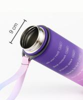China Fashion Gradient Vacuum Insulated 32 Oz Metal Water Bottle Wide Mouth With Leakproof Lid for sale