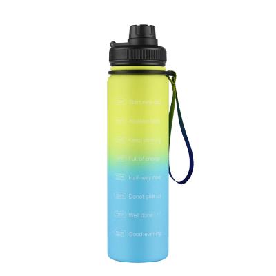China Fashion Gradient Vacuum Insulated 32 Oz Metal Water Bottle Wide Mouth With Leakproof Lid for sale