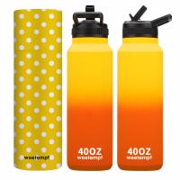 China 18oz/32oz/40oz Sport Water Bottle Double Wall Stainless Steel Insulated Drink Bottle Flip Lid With Handle for sale