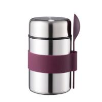 China BPA FREE 16 Oz Stainless Steel Vacuum Food Jar With Silicone Sleeve for sale