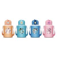 China 480ml Insulated Drinking Kids Water Bottles Set With Reusable Straw for sale