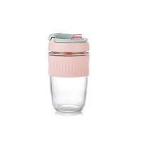 China High Borosilicate Glass Drinking Water Bottles With Silicone Sleeve for sale