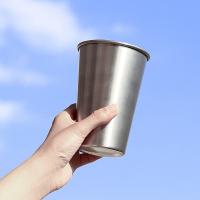 China Stackable 17 Oz Metal Stainless Steel Drinking Cups For Travel Camping for sale