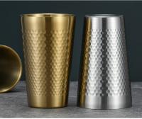 China Double Wall Stainless Steel Cups Mug For Beer Coffee Drinking 5oz 450ml for sale