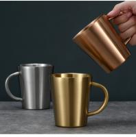 China 300ml BPA Free Stainless Steel Cup Insulated Metal Coffee Mug With Handle for sale