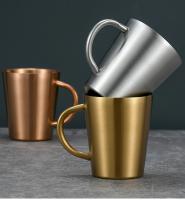 China 300ml BPA Free Stainless Steel Cup Insulated Metal Coffee Mug With Handle for sale