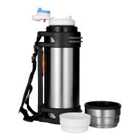 China Classic Steel Water Bottle 1000ml Insulated Water Jug With Handle Wide Mouth for sale