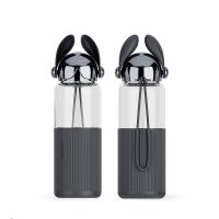 China Pink Black Eco Friendly Transparent Drinking Glass Beverage Bottles Tumbler For Travel for sale