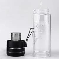 China 300ml Reusable Borosilicate Bulk Glass Bottles With Tea Infuser for sale