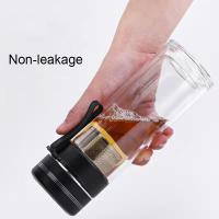 China 300ml Reusable Borosilicate Bulk Glass Bottles With Tea Infuser for sale